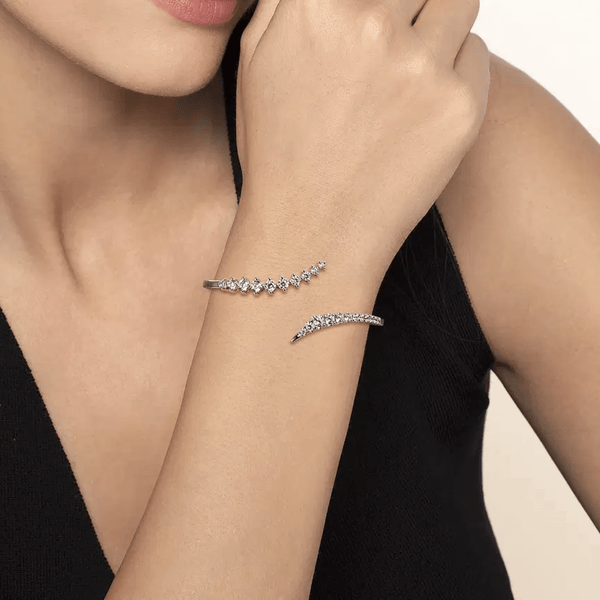 Gabriel & Co. Graduating Diamond Bypass Bangle Bracelet - BG5110-62W45JJ