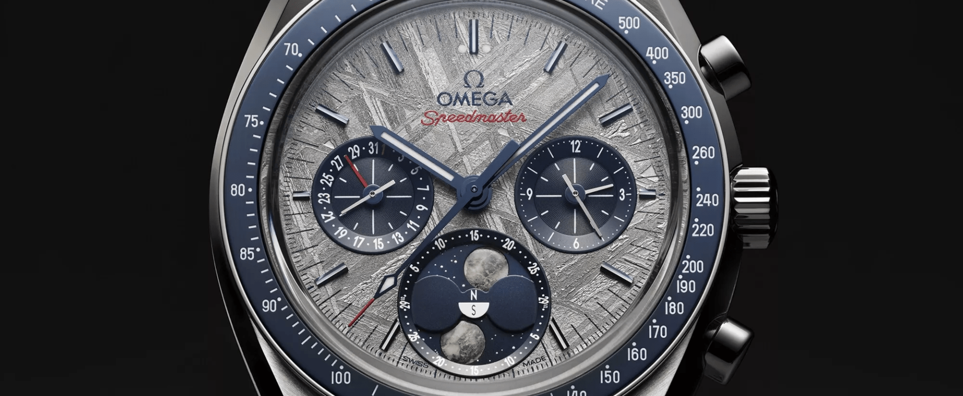 Omega Speedmaster Moonphase Meteorite - CH Premier Jewelers