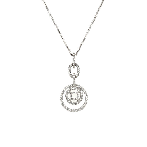 Diamond Necklace Setting with Chain