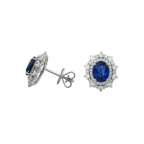 Sapphire Diamond Earrings SENEL00307