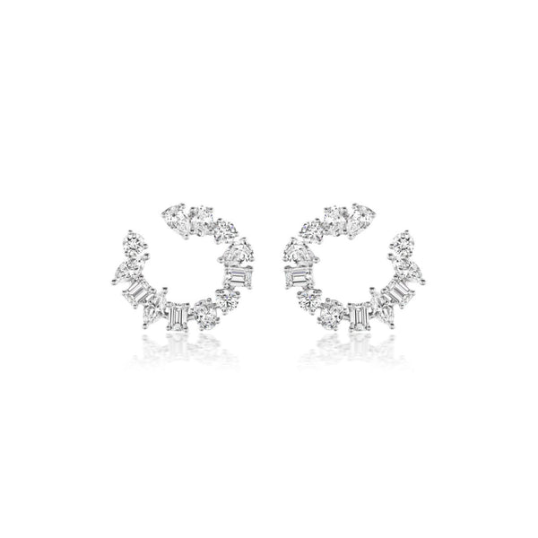 Mixed-shape Diamond Earrings